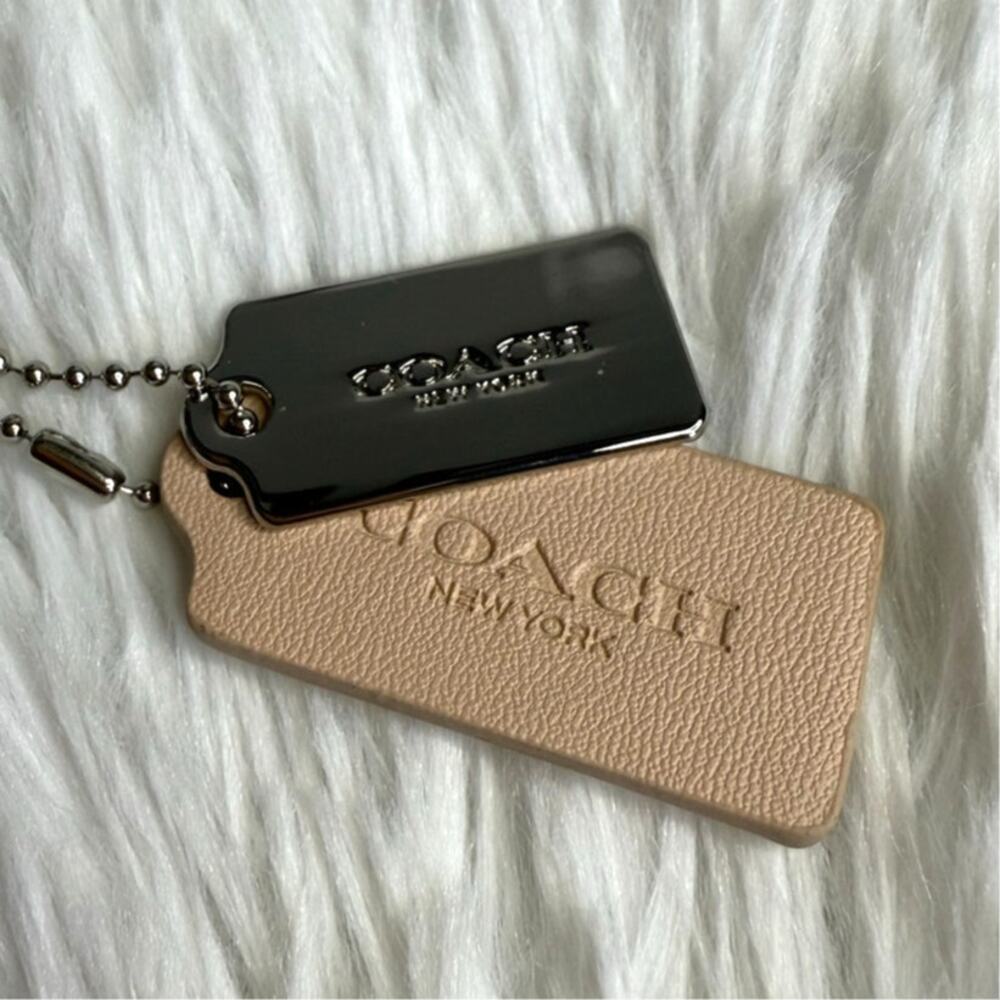 1.5" Coach Hang Tag Key Fob Bag Charm - Gem